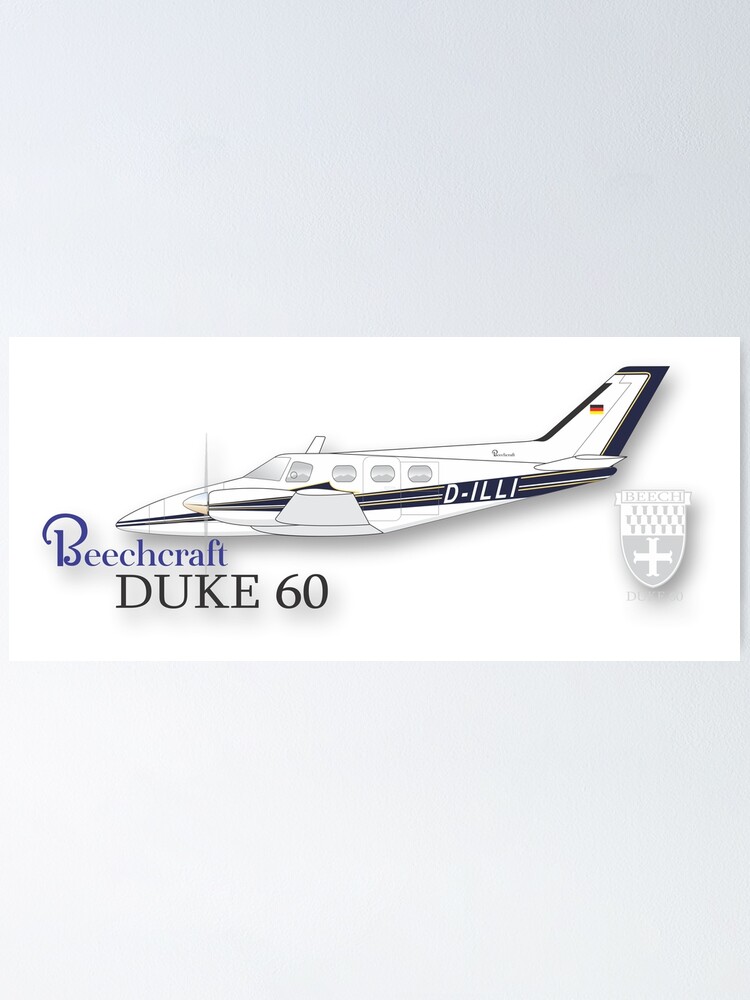 "Beechcraft BE60 Duke" Poster for Sale by GregThompson | Redbubble