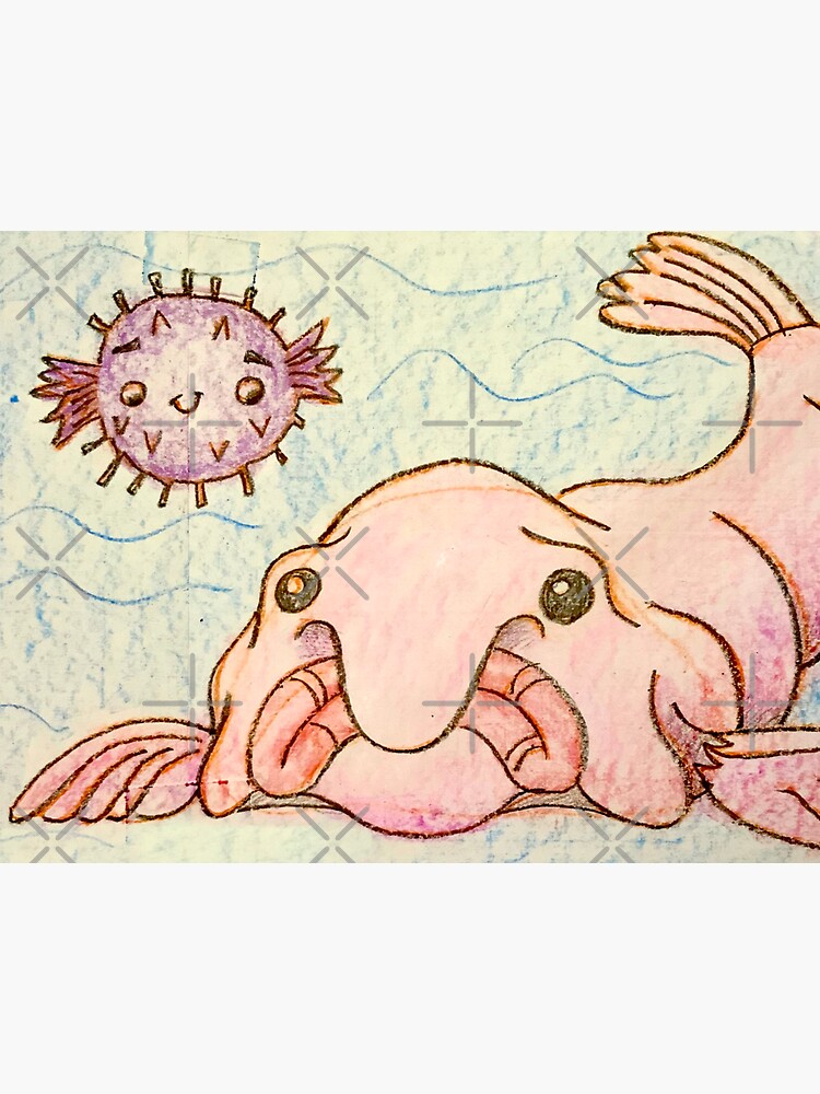 "Beautiful Bob, the Blobfish and a Puffer Fish" Sticker for Sale by # ...