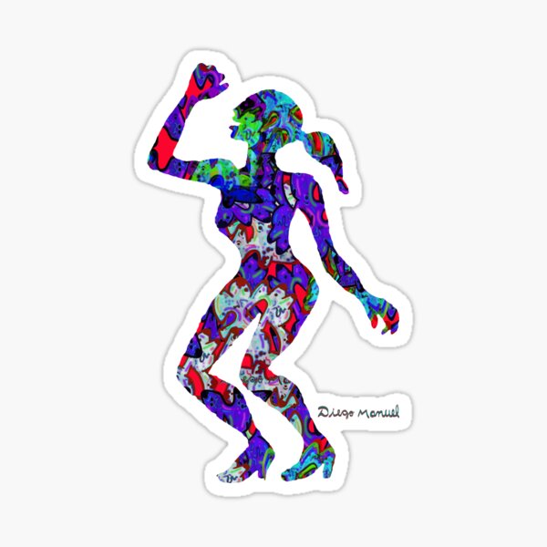 "Dance girl" Sticker for Sale by diegomanuel | Redbubble