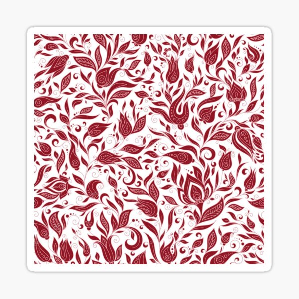 "pretty simple small design pattern red white" Sticker for Sale by ...