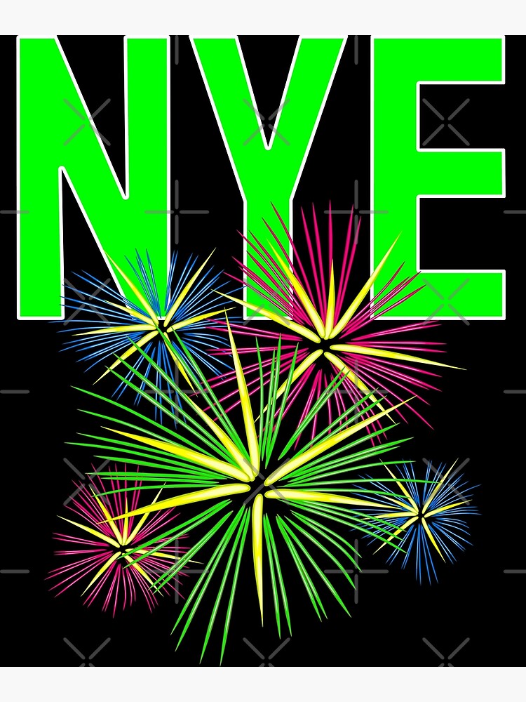 "NYE, Neon New Years Eve" Poster for Sale by feel-good-club | Redbubble