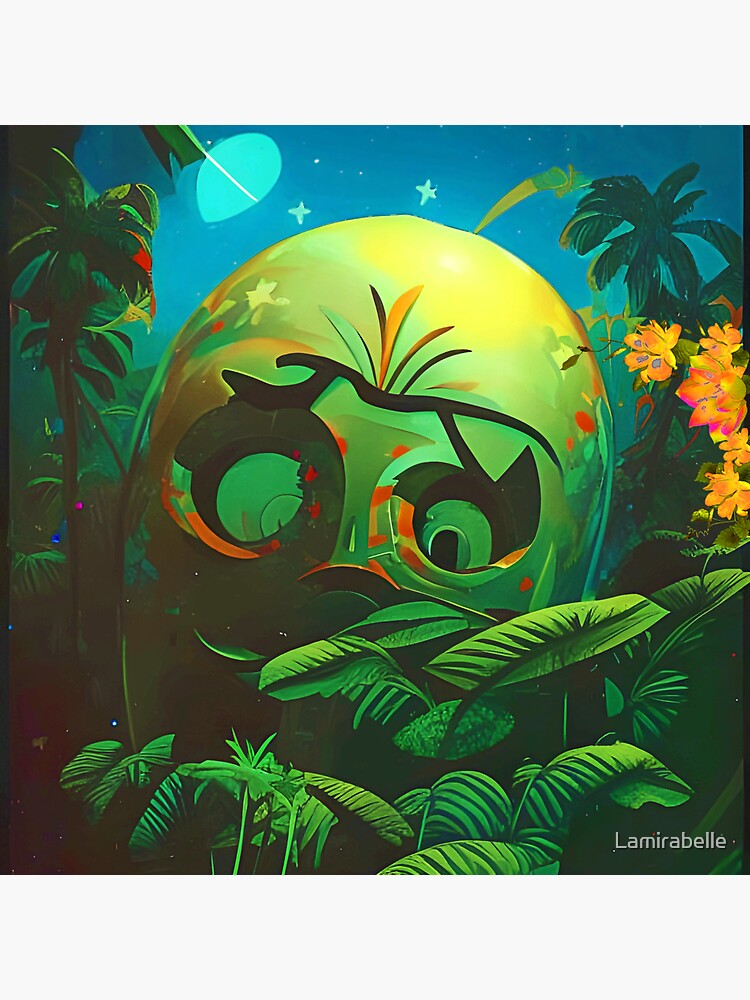 "Strange tiki creature in the jungle" Sticker for Sale by Lamirabelle ...