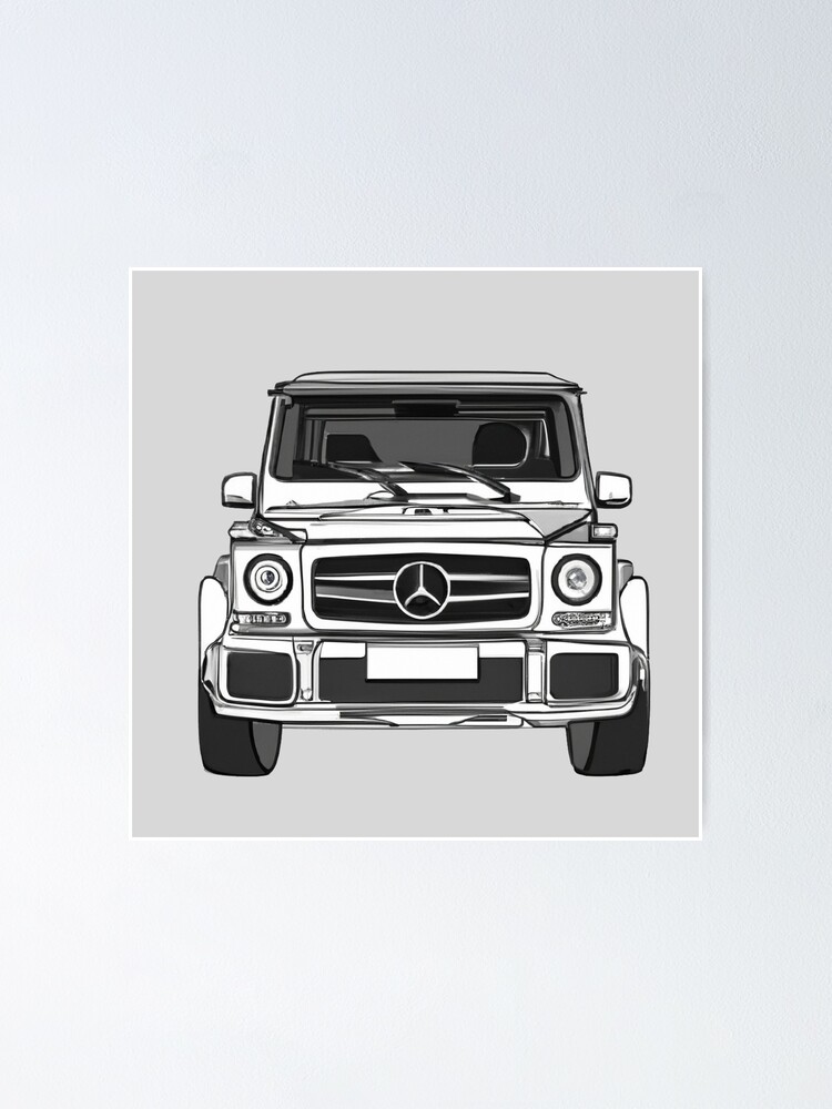 "G-Wagon Merc Drawing" Poster for Sale by bubart | Redbubble