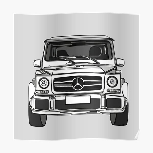 "G-Wagon Merc Drawing" Poster for Sale by bubart | Redbubble