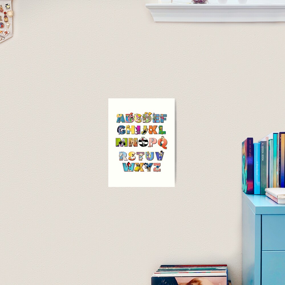 "The Alphabet of 90s Cartoon Typography" Poster for Sale by More-dan ...