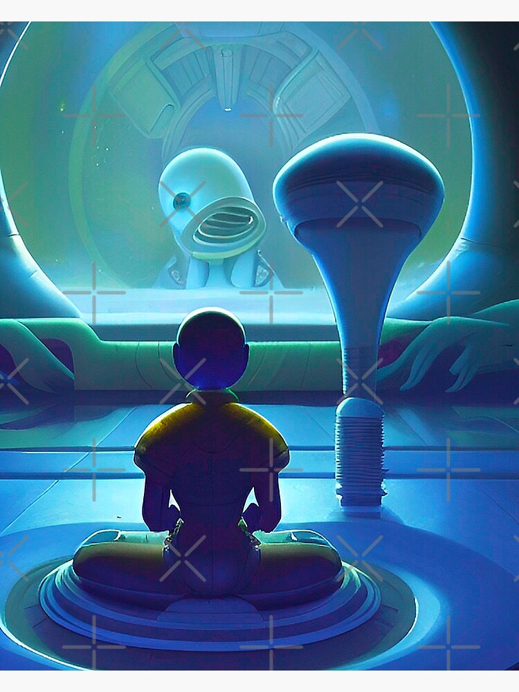 "Meditating alien. Yoga Meditation art" Sticker for Sale by Neo ...
