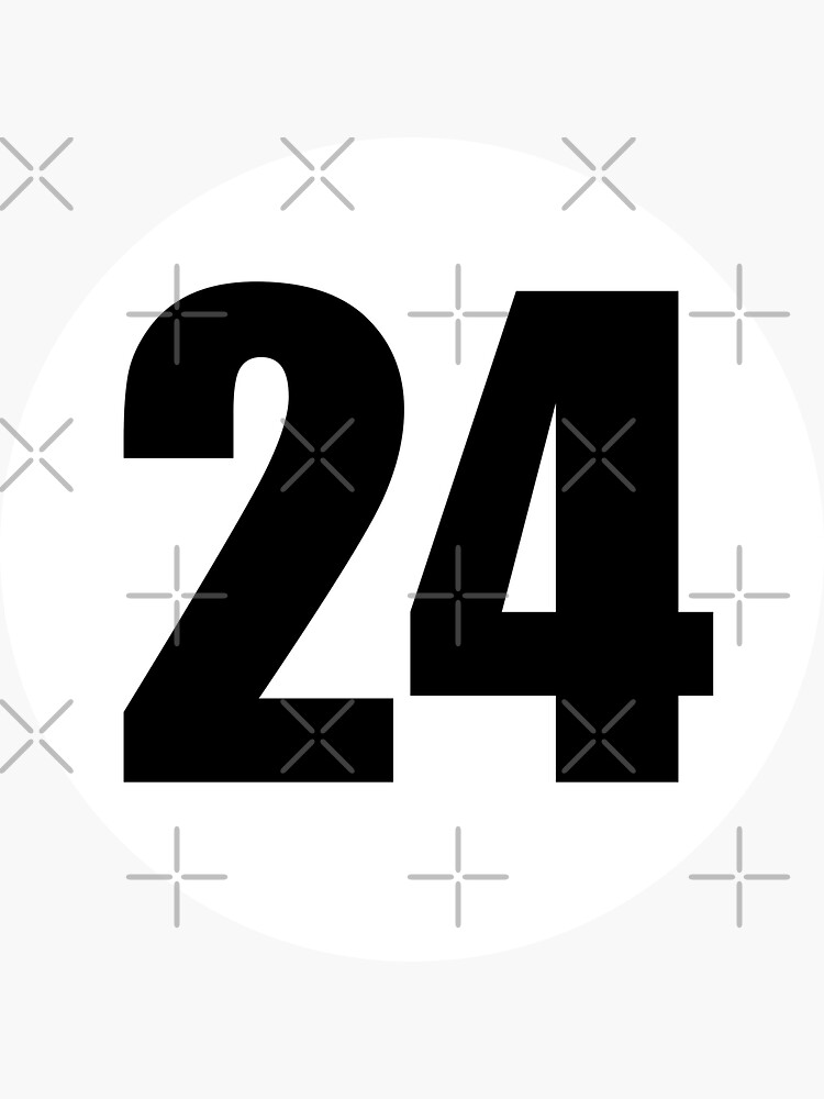 "Racing number 24" Sticker for Sale by stickerwicker | Redbubble