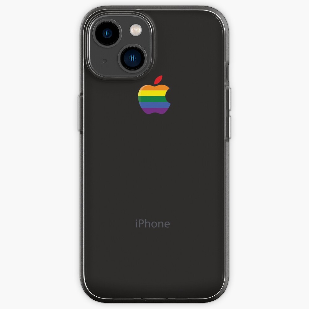 "iPhone space gray black lesbian gay lgbt rainbow flag" iPhone Case for ...