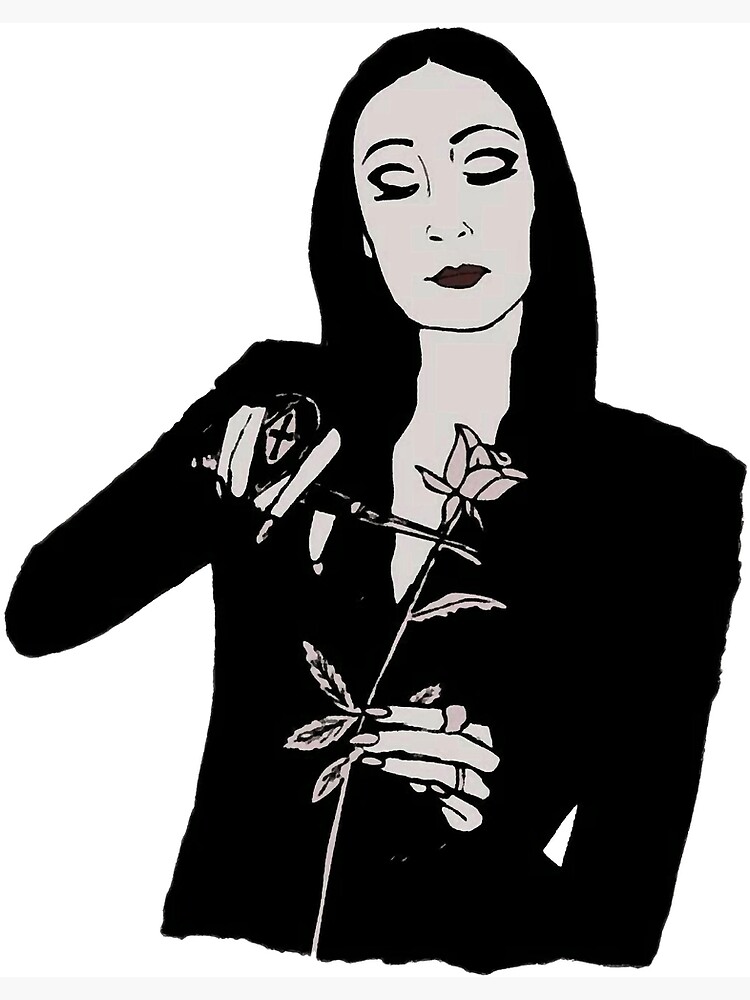 Morticia Addams Flowers Poster For Sale By Fergyfilms Redbubble