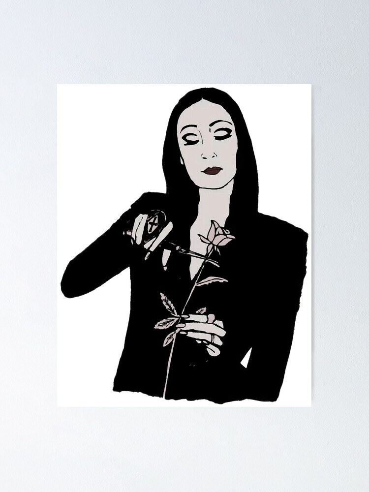 Morticia Addams Flowers Poster For Sale By Fergyfilms Redbubble