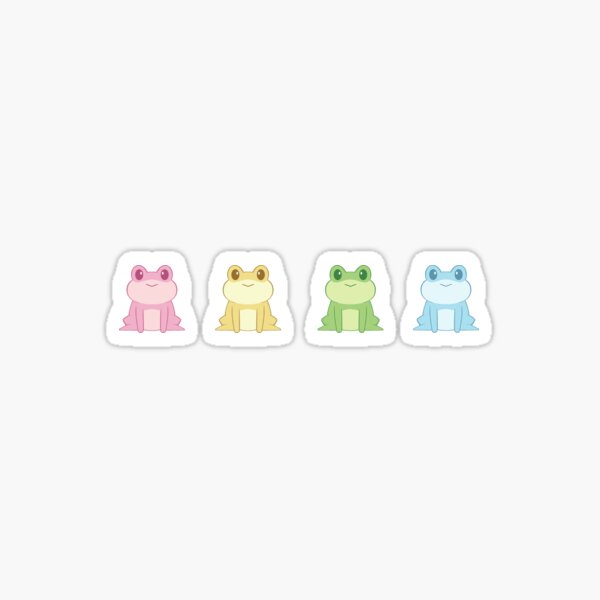 "A line of Frogs" Sticker for Sale by cloudysheepart | Redbubble