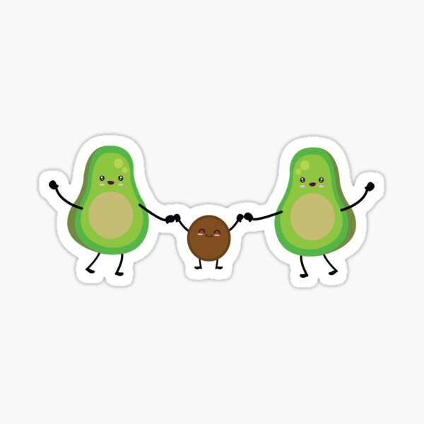 "Kawaii papaya | avocado dancing with papaya" Sticker for Sale by ...