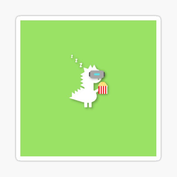 "Sleepy Mimi With VR & Popcorn" Sticker for Sale by MimiArtsMerch ...