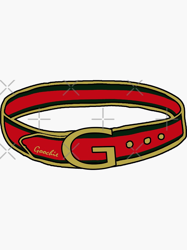 "Fake Goochie Logo with a belt with gold details" Sticker for Sale by ...