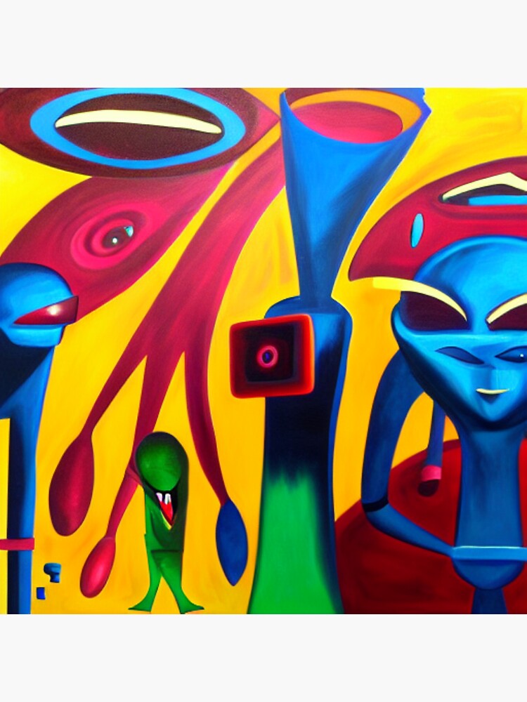 "Psycho Madness - Alien Objects" Sticker for Sale by PsychoMadness ...