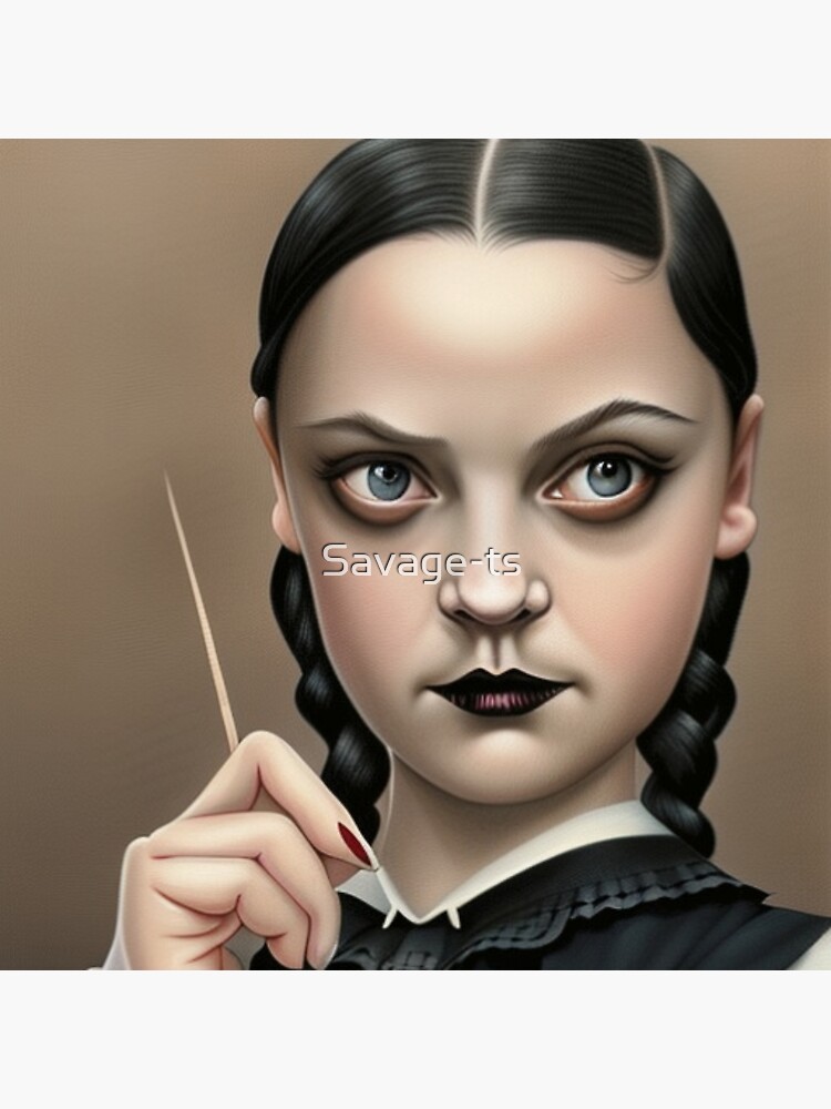 "Wednesday Addams Portrait (Jenna Ortega) inspired art" Poster for Sale ...