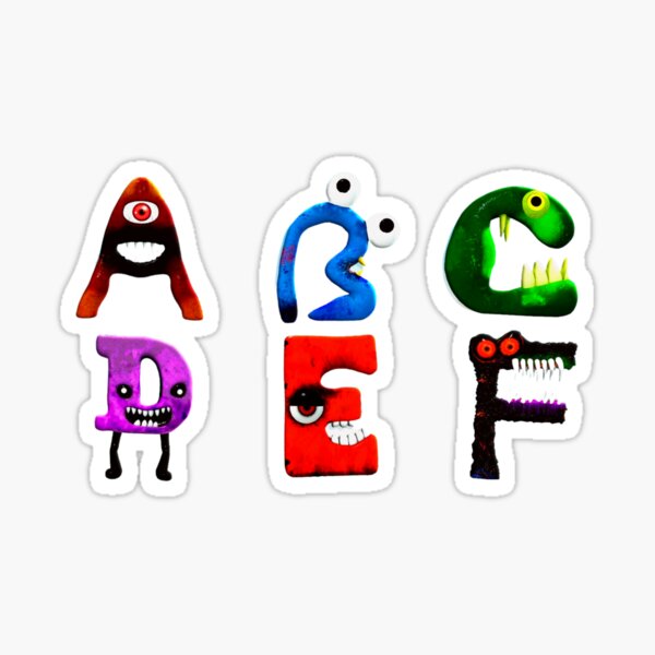 "Evil Alphabet Villains Game" Sticker for Sale by TheBullishRhino ...