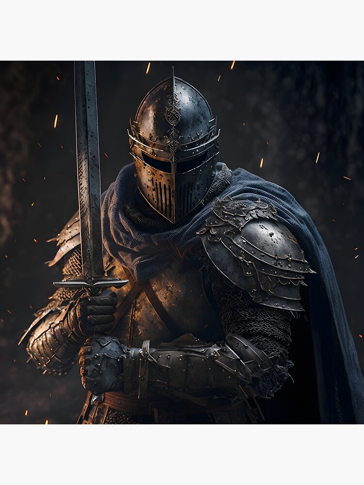 "Souls-like Knight, AI generated artDark Fantasy" Art Print for Sale by ...