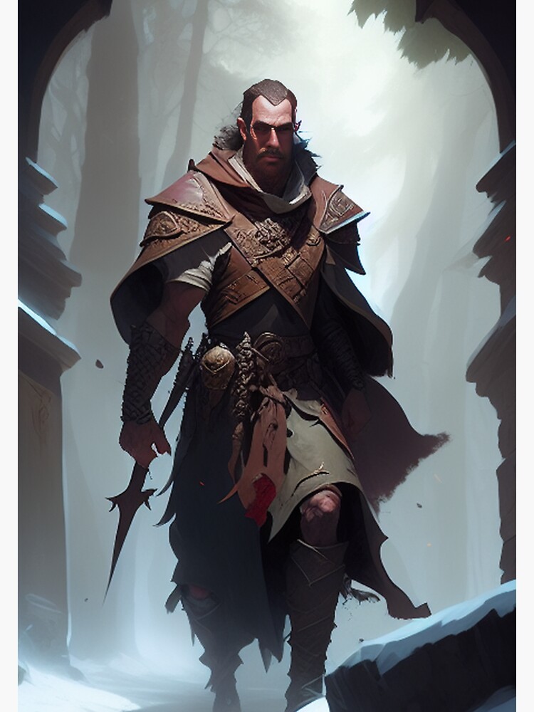 "Dungeons and Dragons Human Rouge Character Art" Sticker for Sale by ...