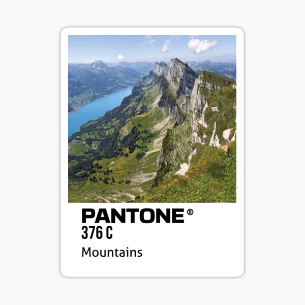 "Pantone Mountains" Sticker for Sale by HichamMissiame | Redbubble
