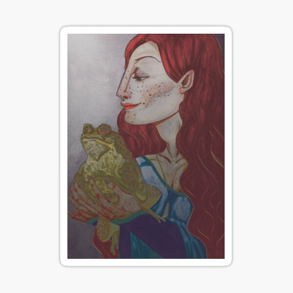 "Rusty Portrait of a Lady with her Toad" Sticker for Sale by ...