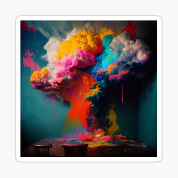 "Bright Blast of Color to Inspire Artists" Sticker for Sale by ...