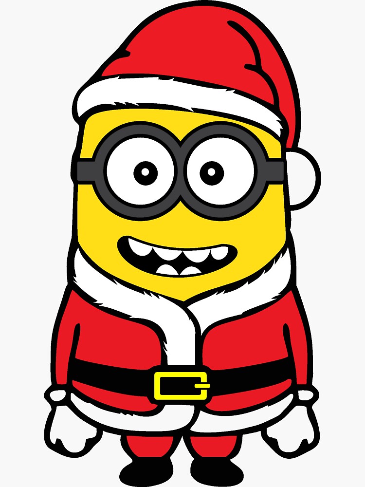 "MINION SANTA CLAUSE" Sticker for Sale by MrShy | Redbubble