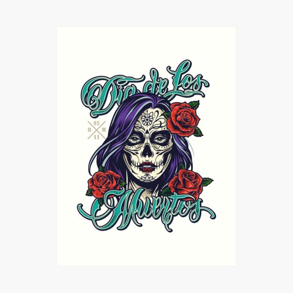 "dia-de-los-muertos-colorful-template dia de los muertos candy,dios de ...