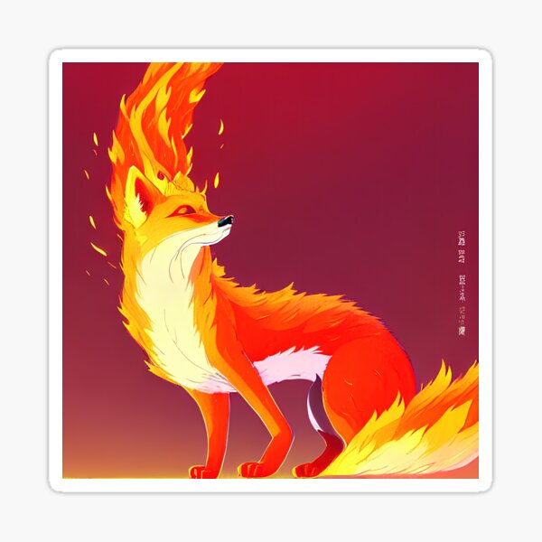 "Fire Fox" Sticker for Sale by Artieries1 | Redbubble