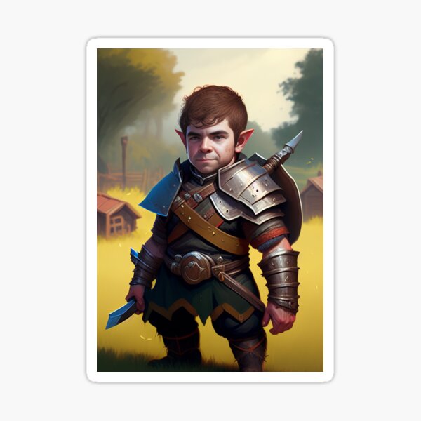 Pegatina «Dungeons and Dragons Hombre Halfling Caballero Personaje» de ...