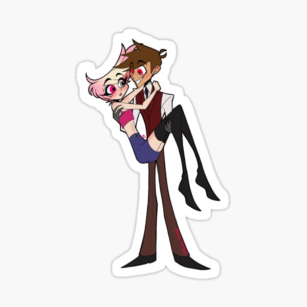 Human Alastor And Angel Dust Radiodust Sticker For Sale By L1l5amiii Redbubble
