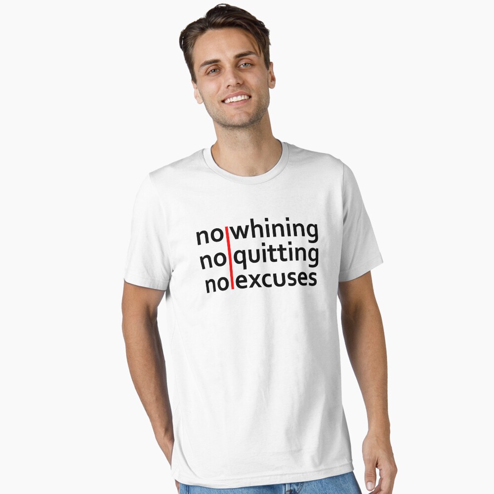 "No Whining | No Quitting | No Excuses" Sticker for Sale by Fitbys ...