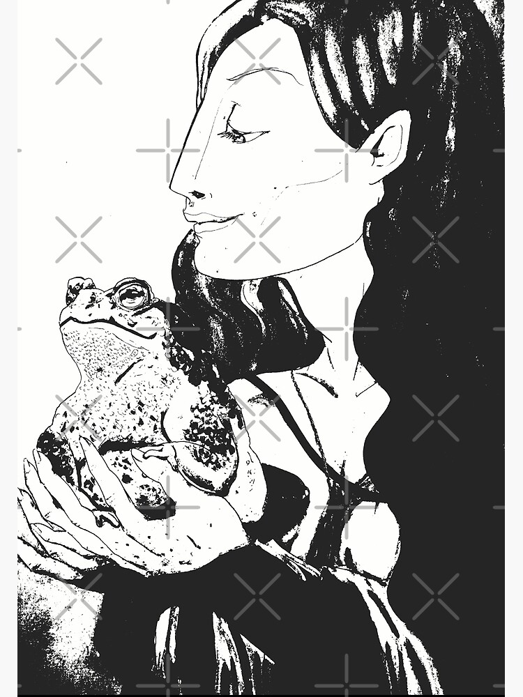 "Etched Portrait of a Lady with her Toad" Poster for Sale by ...