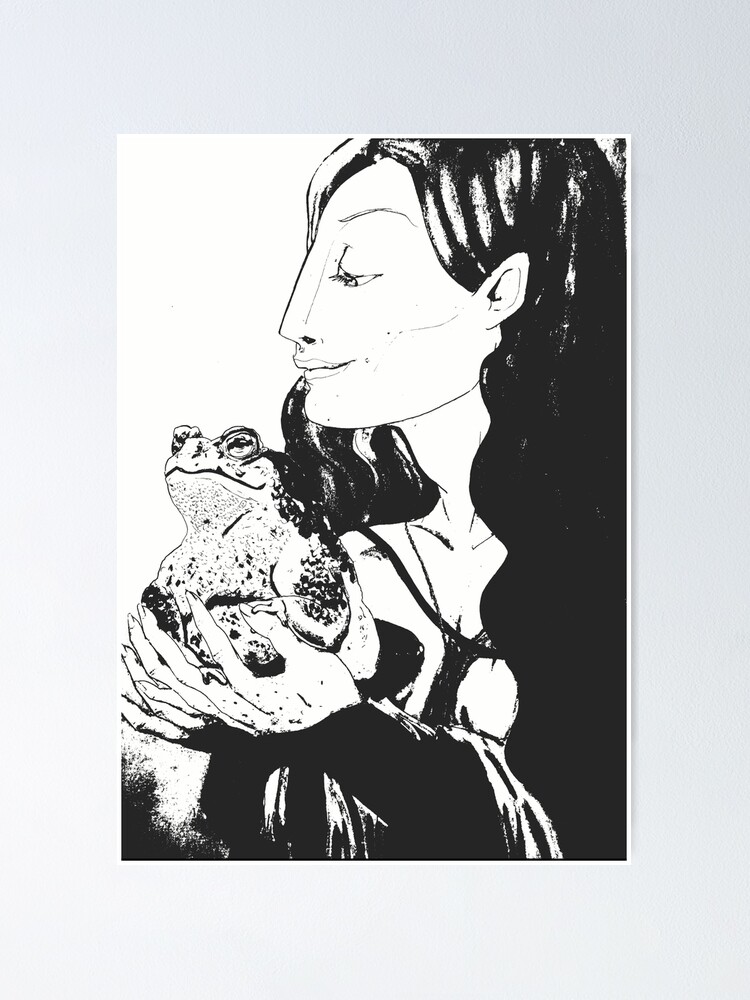 "Etched Portrait of a Lady with her Toad" Poster for Sale by ...