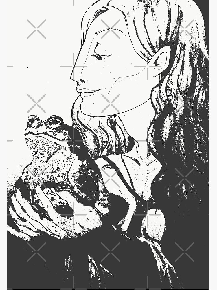 "Etched Portrait of a Lady with her Toad" Poster for Sale by ...
