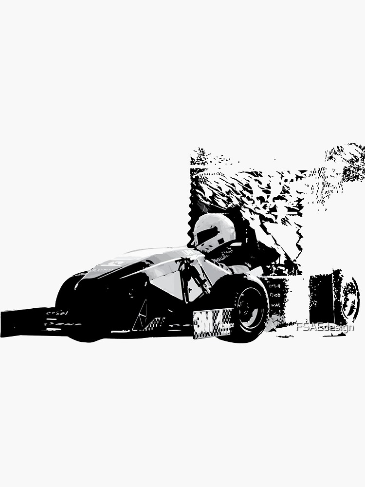 "Formula student fading black and white" Sticker for Sale by FSAEdesign ...