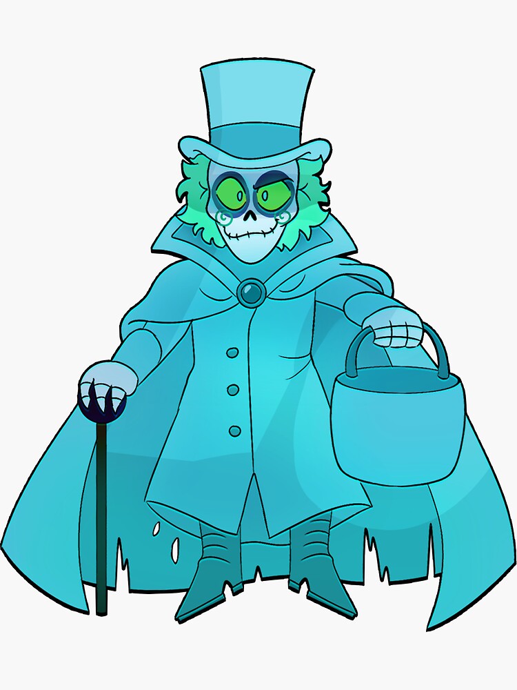 "hatbox ghost sticker!" Sticker for Sale by quackerbats | Redbubble