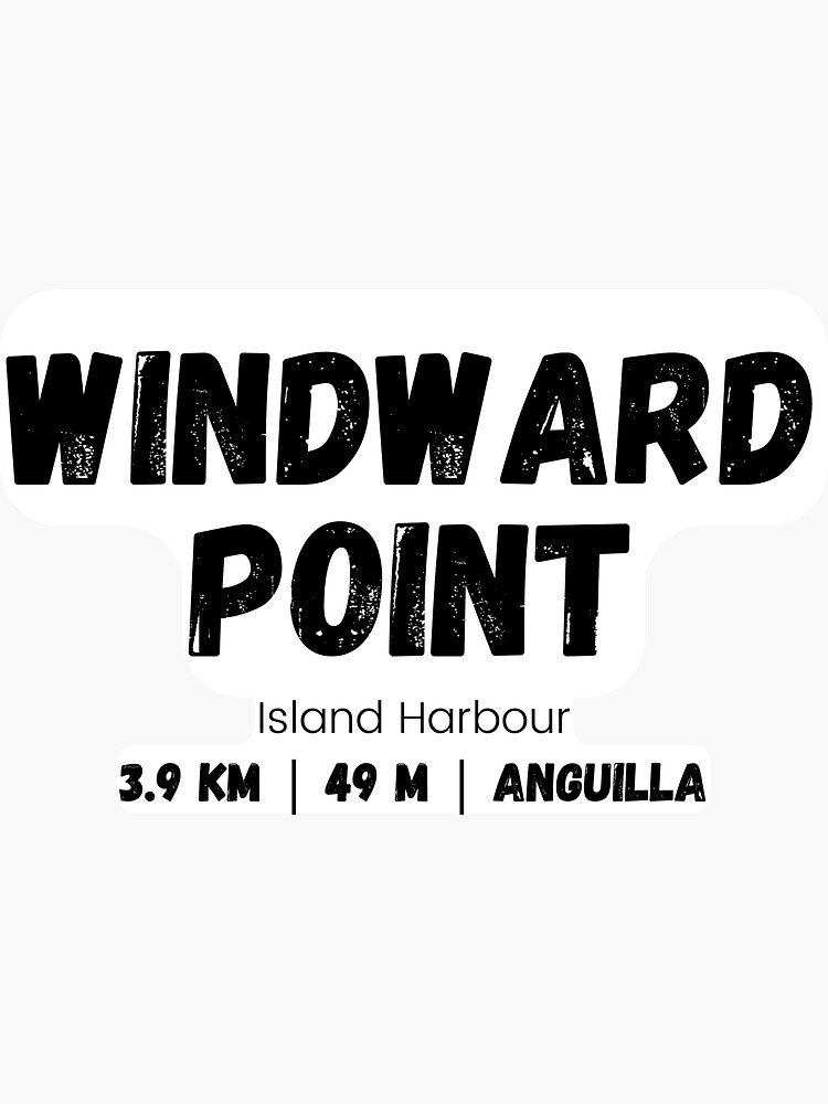 "Windward Point- Island Harbour, Anguilla Hiking/Trail" Sticker for ...