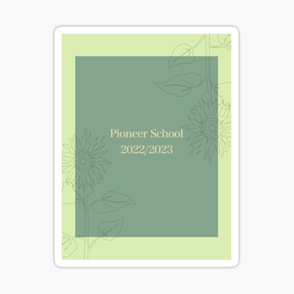 "Pioneer School" Sticker for Sale by heartdrawings | Redbubble