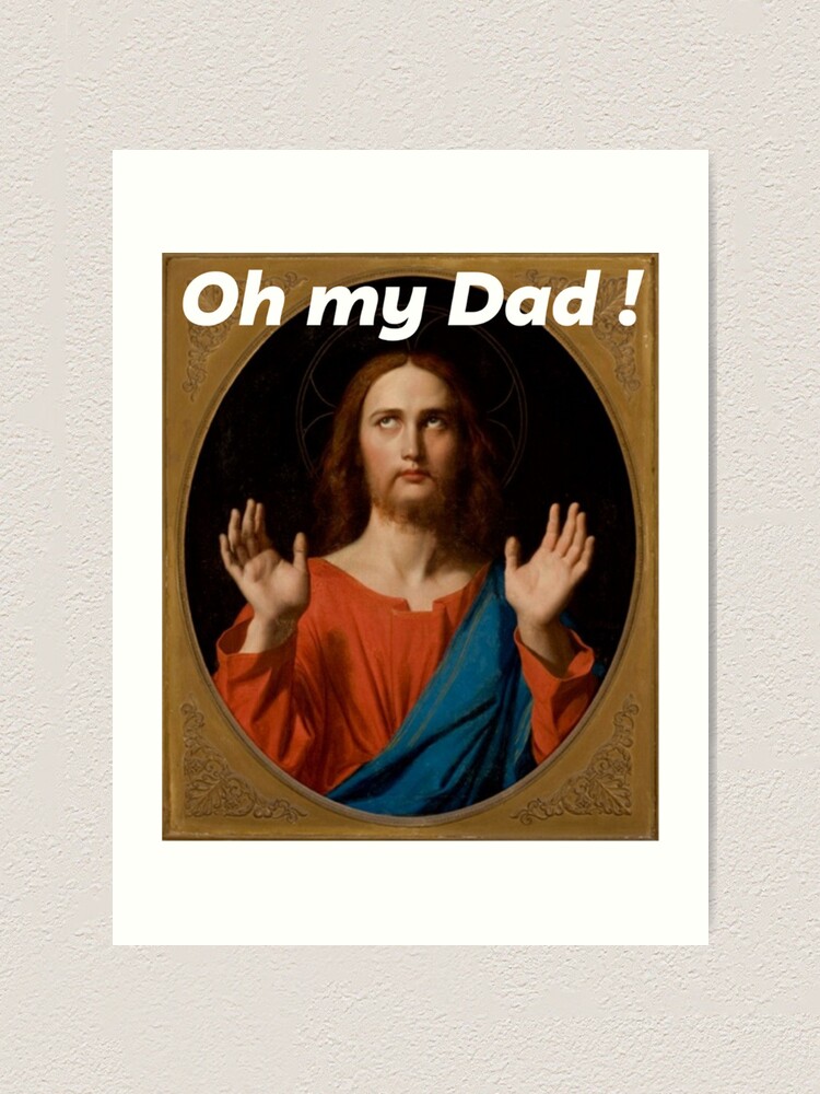"Jesus Eye Roll Meme - Funny Meme Design ver. 1" Art Print for Sale by ...