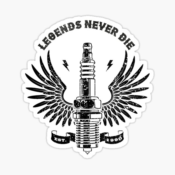 "Legends never die" Sticker for Sale by Cleo089 | Redbubble