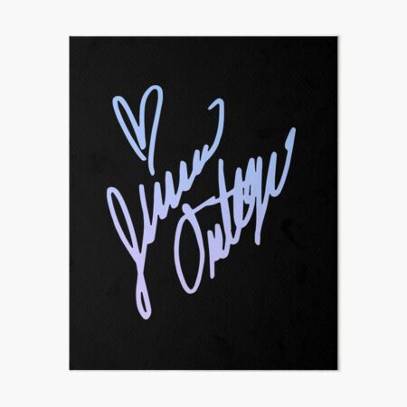 "Jenna Ortega Autogramm (blau)" Galeriedruck von sarascoprox | Redbubble