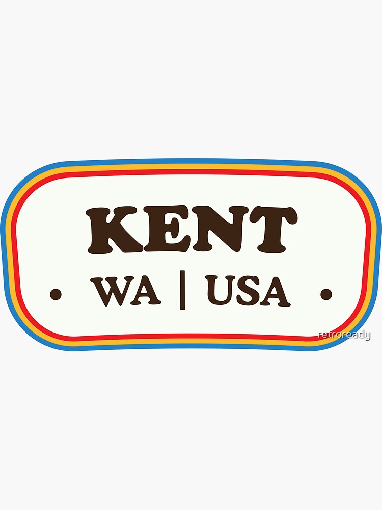 "Kent | Retro Badge" Sticker for Sale by retroready | Redbubble