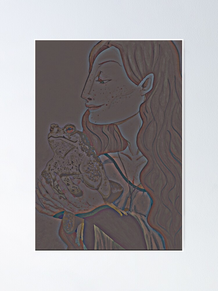 "Glowing Portrait of a Lady with her Toad" Poster for Sale by ...