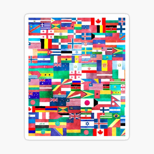 "country flags" Sticker for Sale by GorLorLar | Redbubble