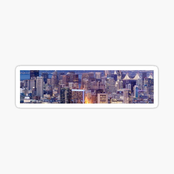"San Francisco Downtown Panorama" Sticker for Sale by yhelfman | Redbubble