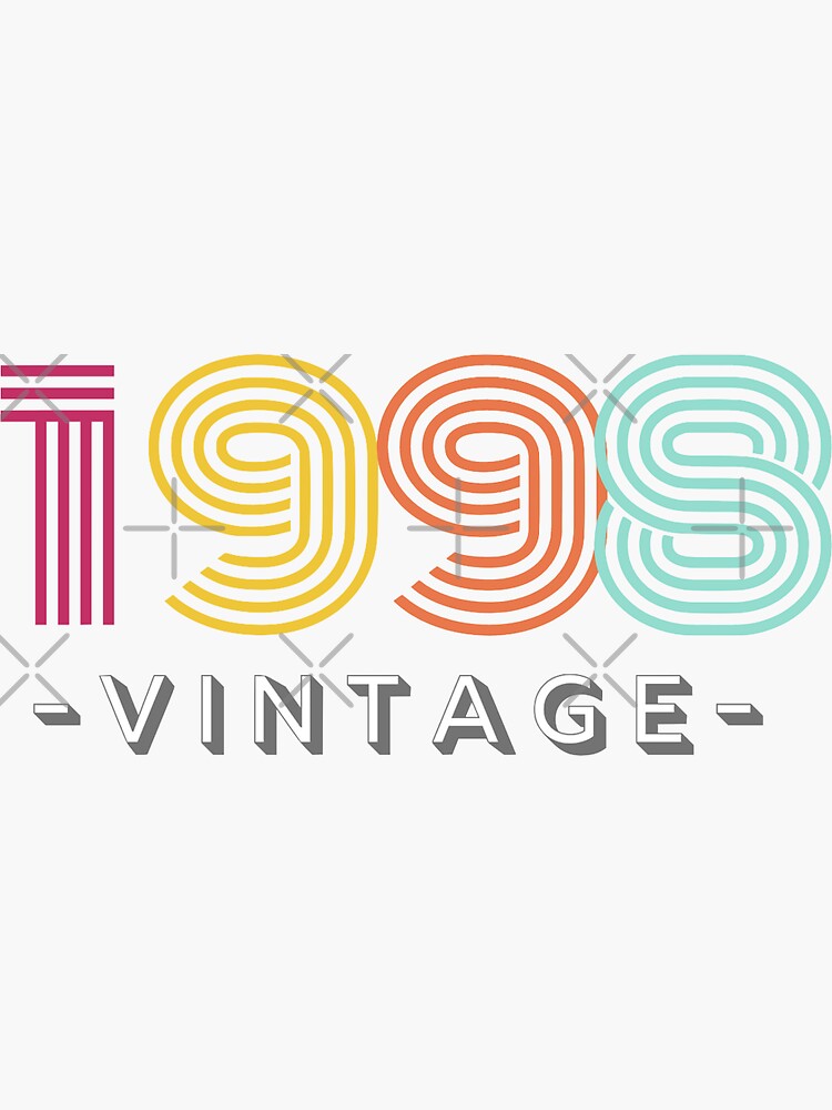 "1998 - VINTAGE" Sticker for Sale by clarisphere | Redbubble