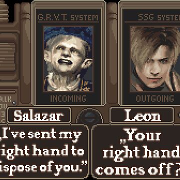 "Resident Evil Leon Kennedy Pixel Art" Sticker by AlleenasPixels ...