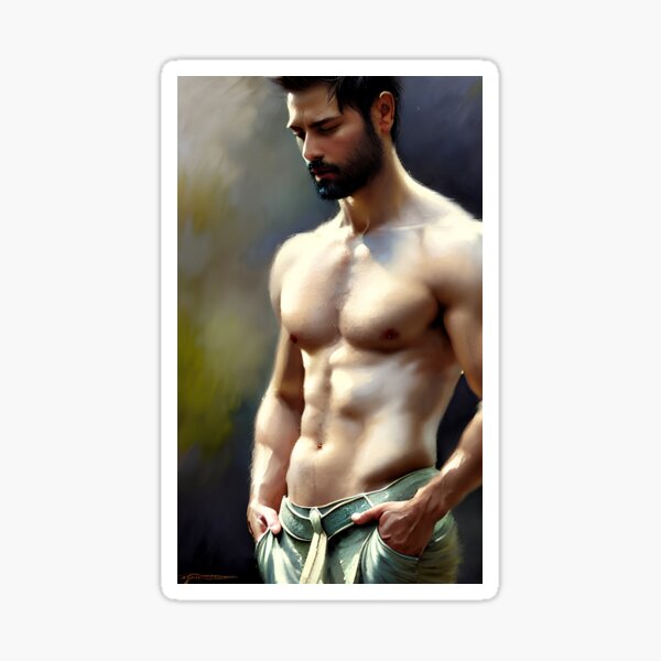 "Handsome Man 15" Sticker for Sale by EtherMeditation | Redbubble