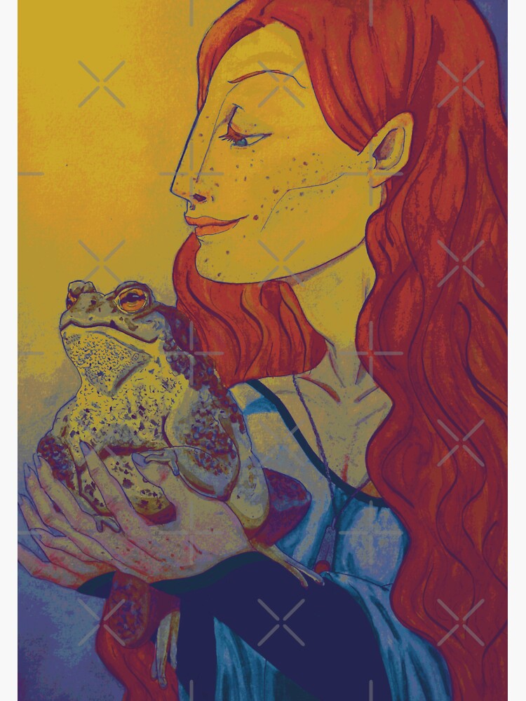 "Portrait of a Lady with her Toad at Sunset" Sticker for Sale by ...